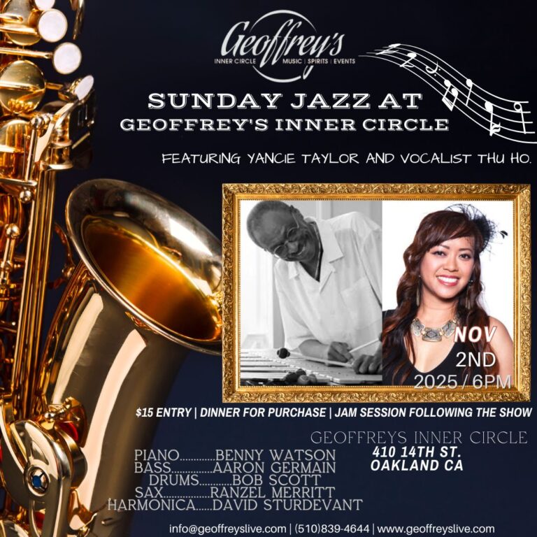 Sunday Jazz @ Geoffrey’s Inner Circle ~ Darryl Rowe & Daria Nile 10/26/25 | GEOFFREY'S INNER CIRCLE